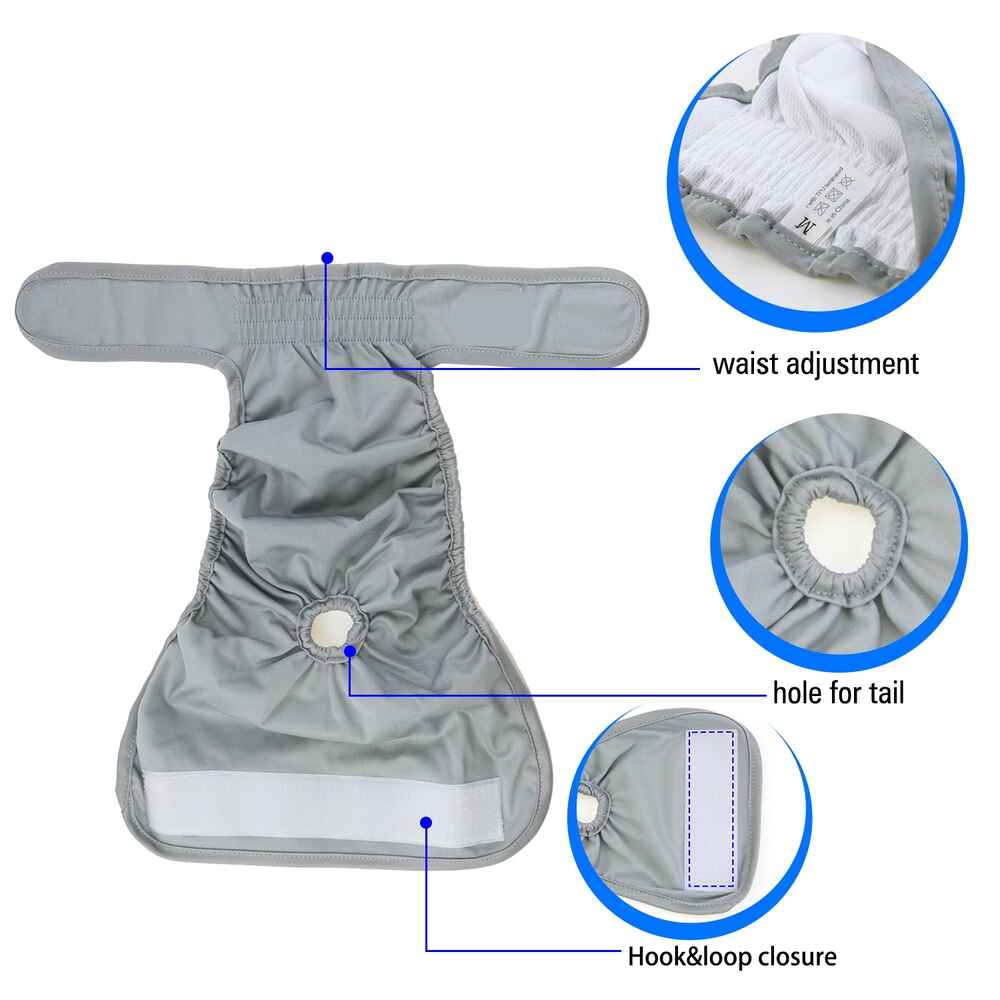 Singpet.com - Wiggles Female Diapers Grey Paws S D503-000110